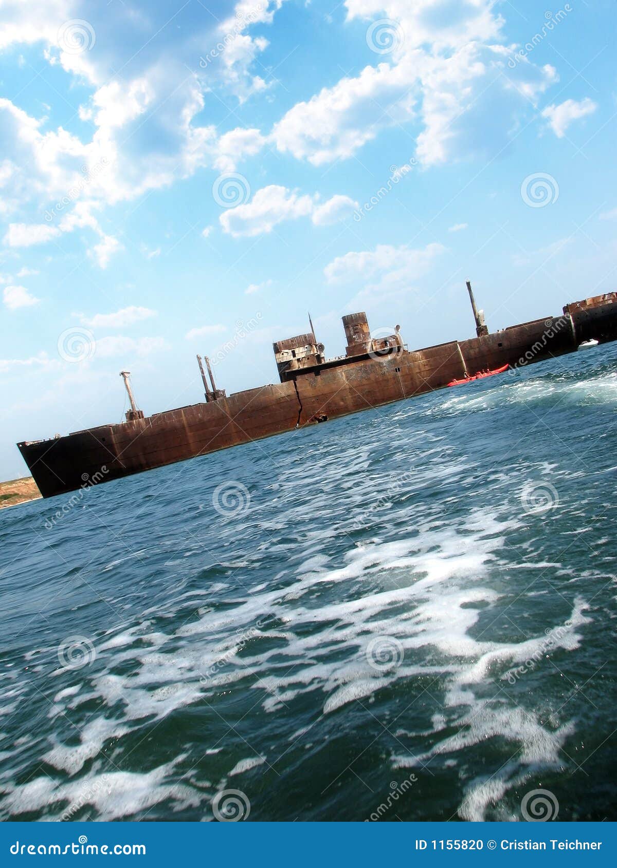 Rusty boat on sea stock photo. Image of nautical, boat - 1155820