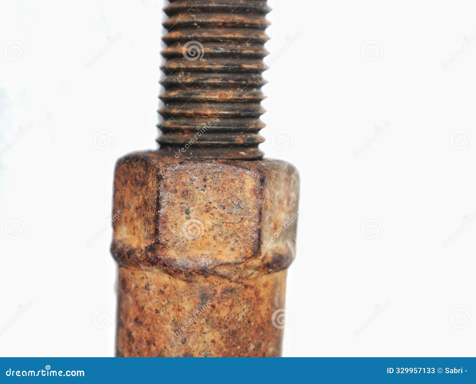 Rusty Bolt Embedded in an Iron Rod Stock Image - Image of brown, drink ...