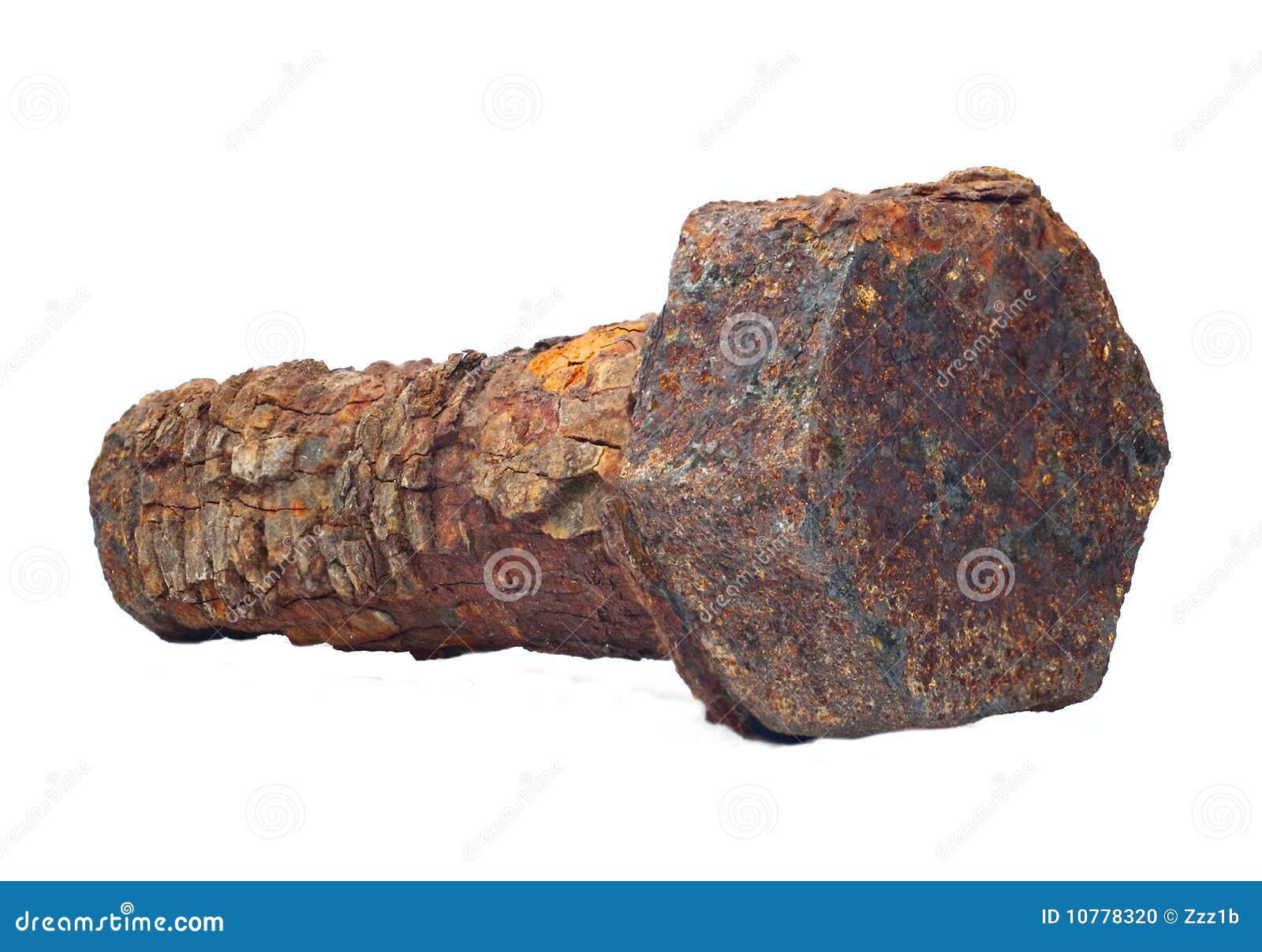 Rusty bolt isolated stock photo. Image of rusty, steel - 10778320