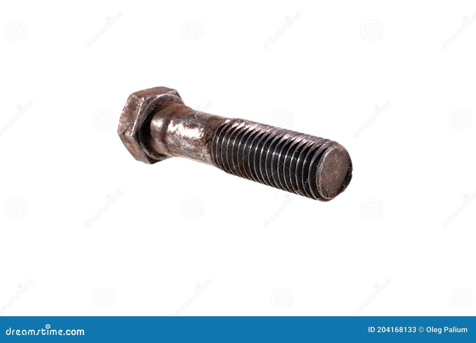 Rusty Bolt Isolated on White Background Stock Image - Image of material ...