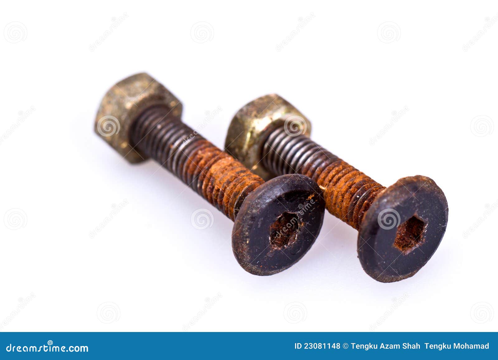 Rusty Bolt and Nut stock photo. Image of rough, metal - 23081148