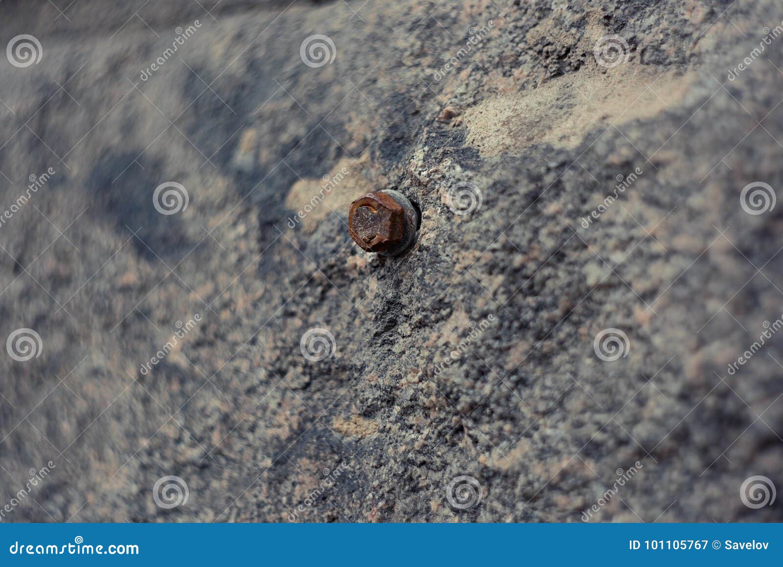 Rusty Bolt with Nut in the Wall Stock Image - Image of iron, detail ...
