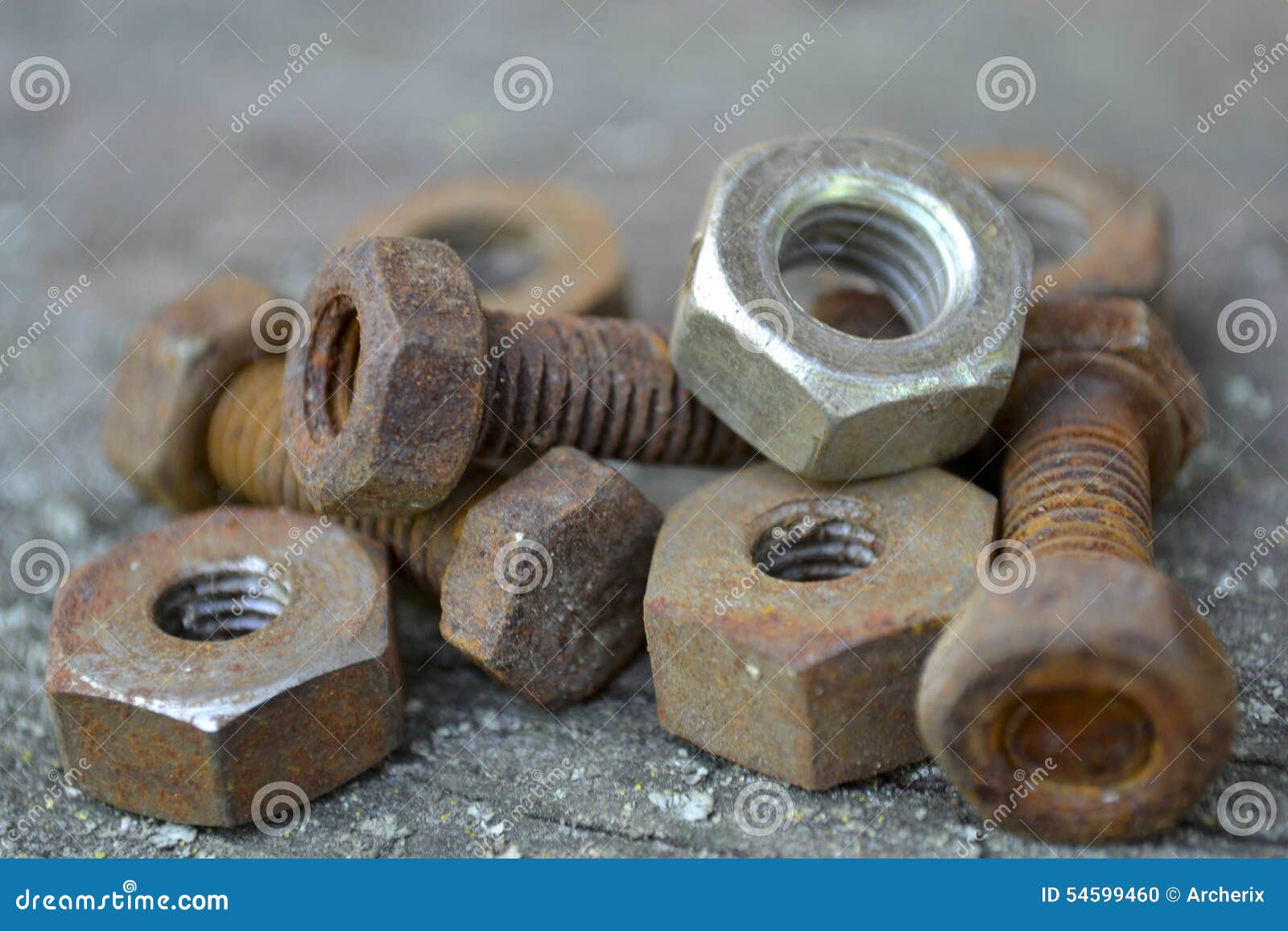Rusty bolts and nuts stock photo. Image of clear, mechanic - 54599460