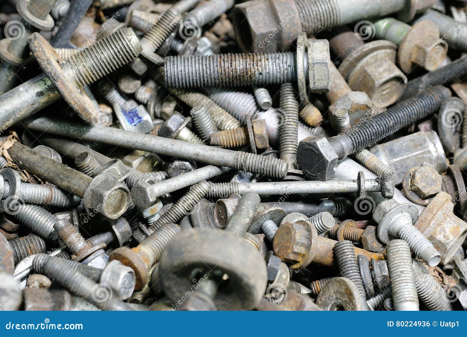 Rusty Bolts, Screws and so on Stock Photo - Image of dirty, gray: 80224936