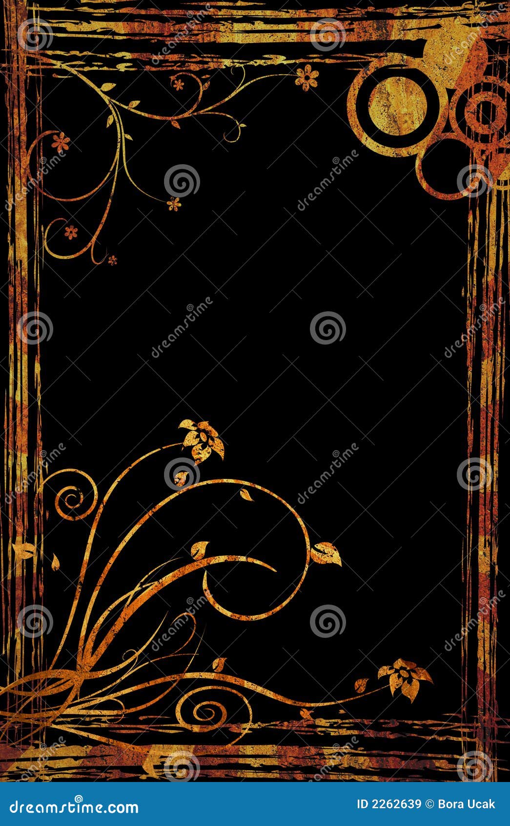 Rusty border stock illustration. Illustration of flower - 2262639