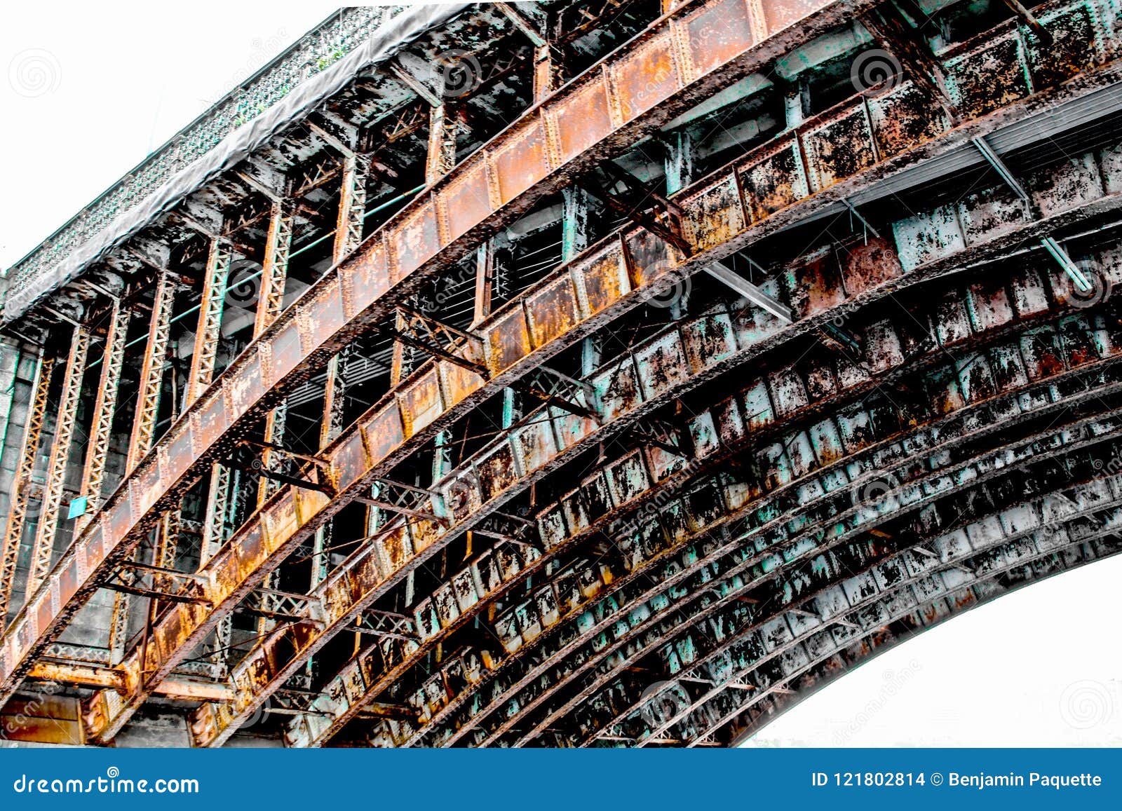 Rusty Bottom of Bridge in Boston Massachusetts Stock Photo - Image of ...