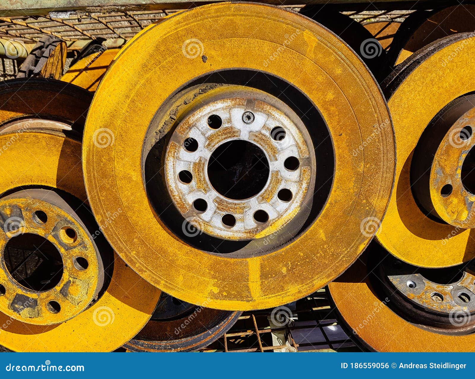 Rusty brake discs stock photo. Image of mechanism, inspection - 186559056