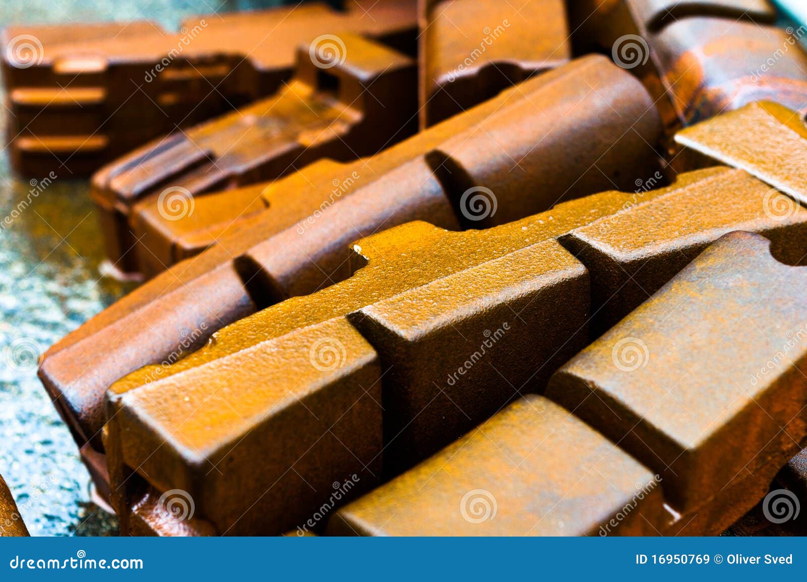 Rusty brake pads stock image. Image of block, auto, yellow - 16950769