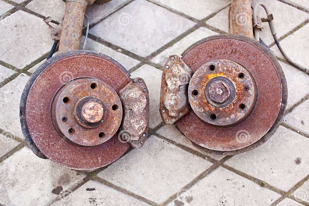 Rusty Brake System Close Up Stock Photo - Image of rust, transport ...