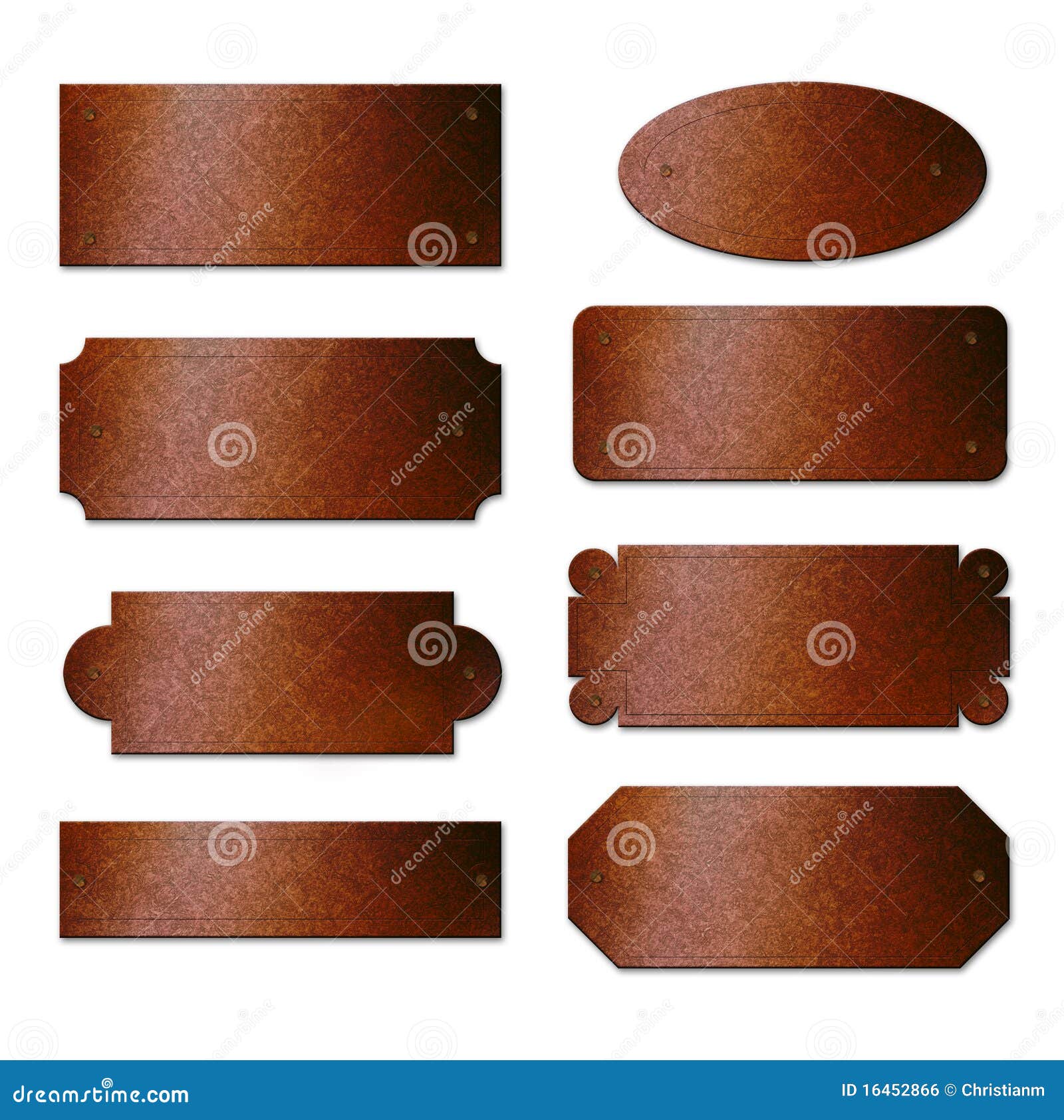Rusty Brass Plates stock illustration. Illustration of nameplate - 16452866