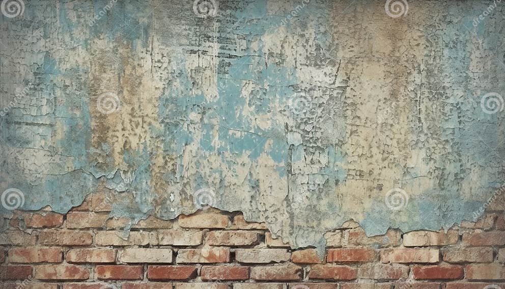 Rusty Brick Wall with Abstract Textured Effect and Grunge Design ...