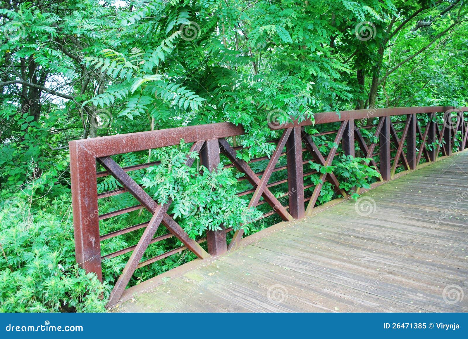 Rusty bridge stock image. Image of footpath, green, park - 26471385