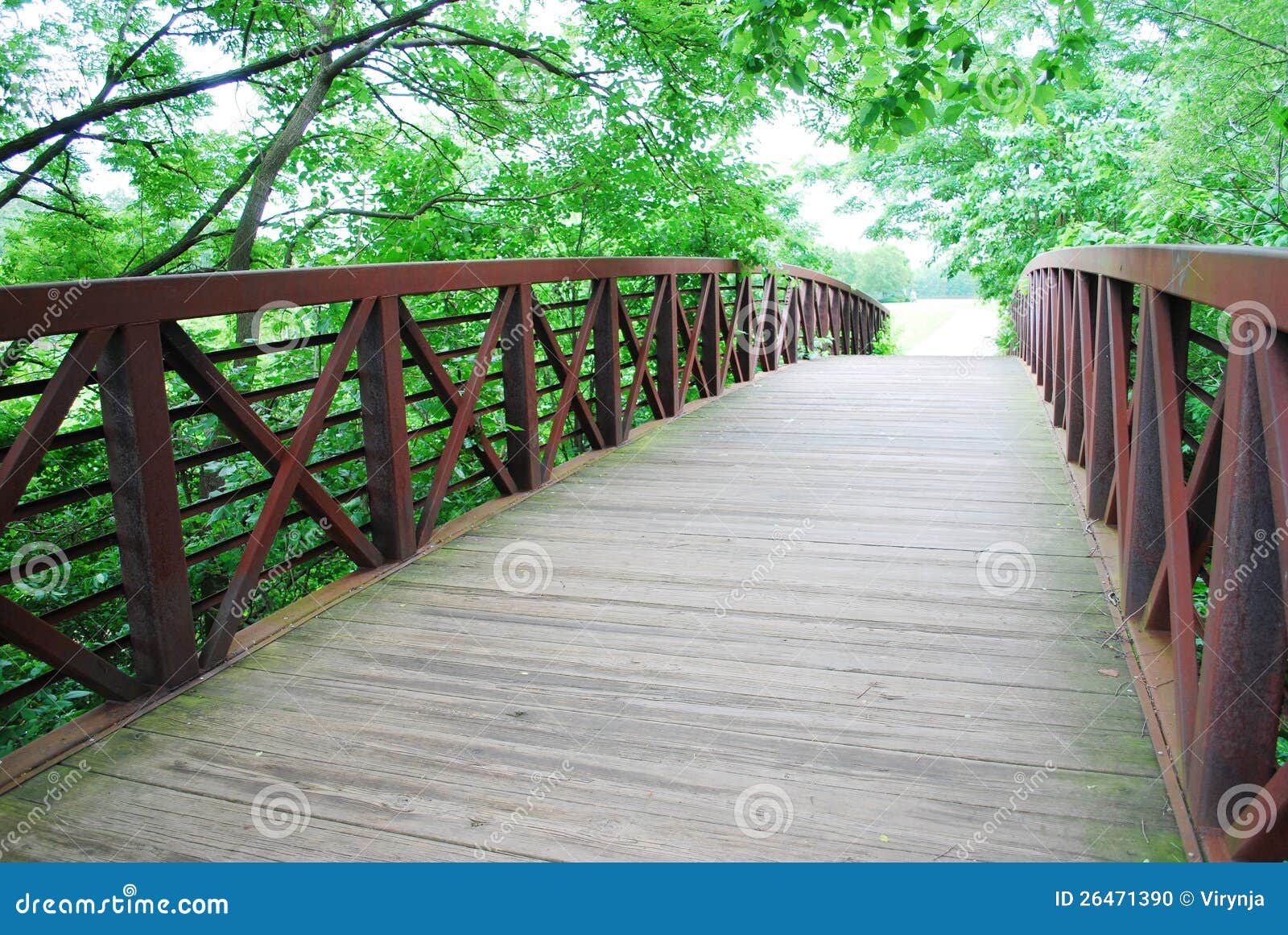 Rusty bridge stock photo. Image of misty, pathway, metal - 26471390