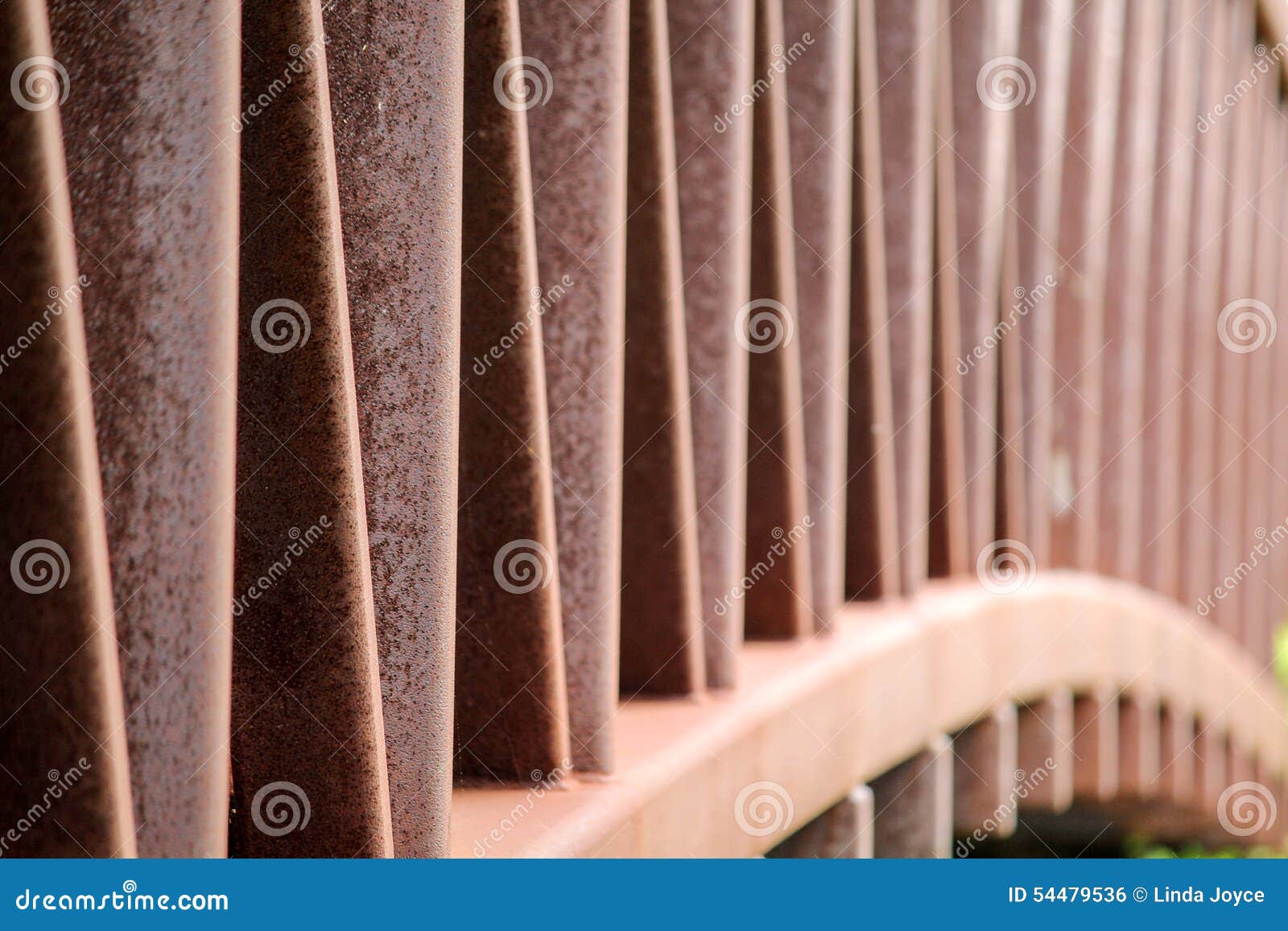 Rusty bridge railing stock photo. Image of texture, reddish - 54479536