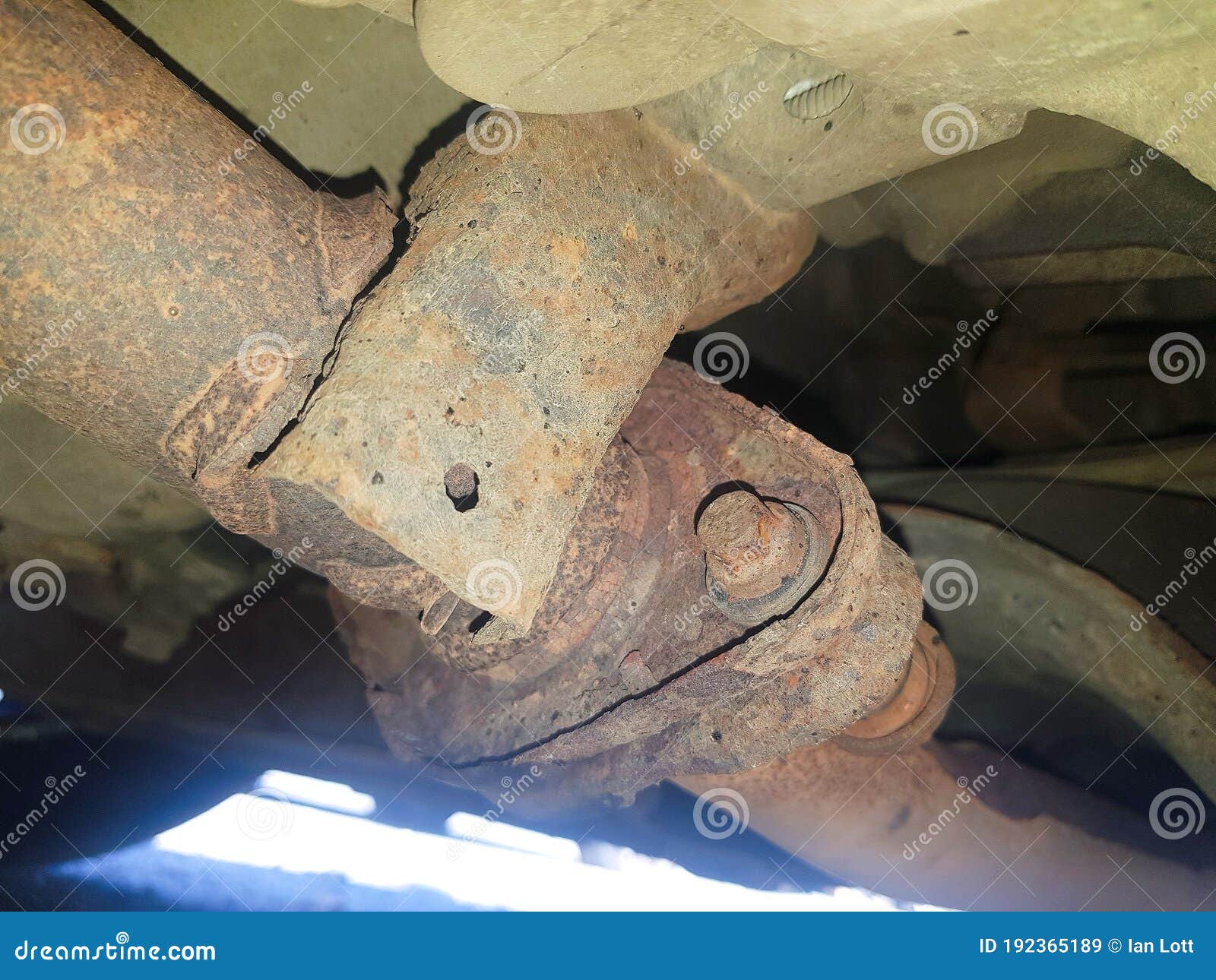 Rusty Brocken Exhaust on a Motor Vehicle Stock Image - Image of brocken ...