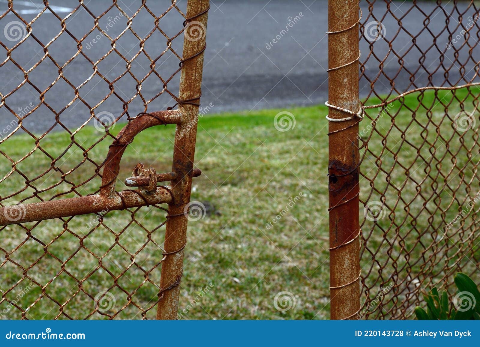 Rusty and broken gate stock photo. Image of accessibility - 220143728