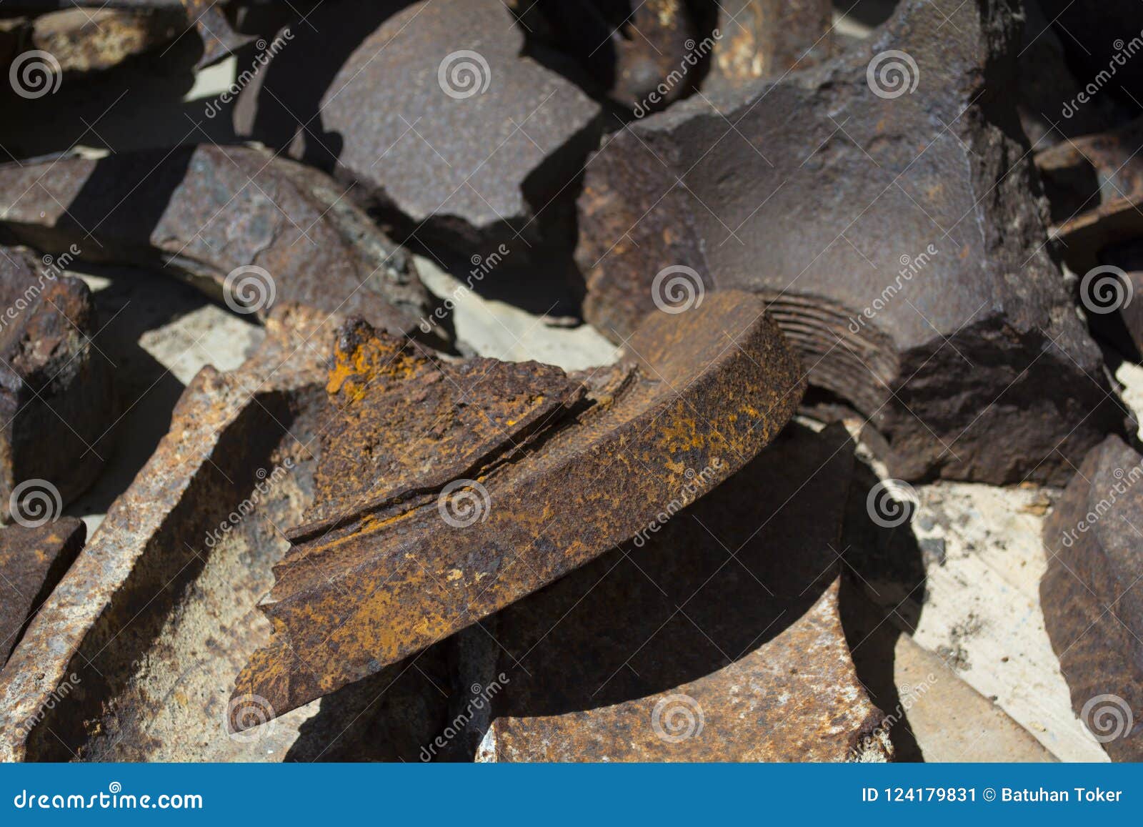 Two Old Rusty And Broken Chairs: A Folding Pink One And A Desk On ...