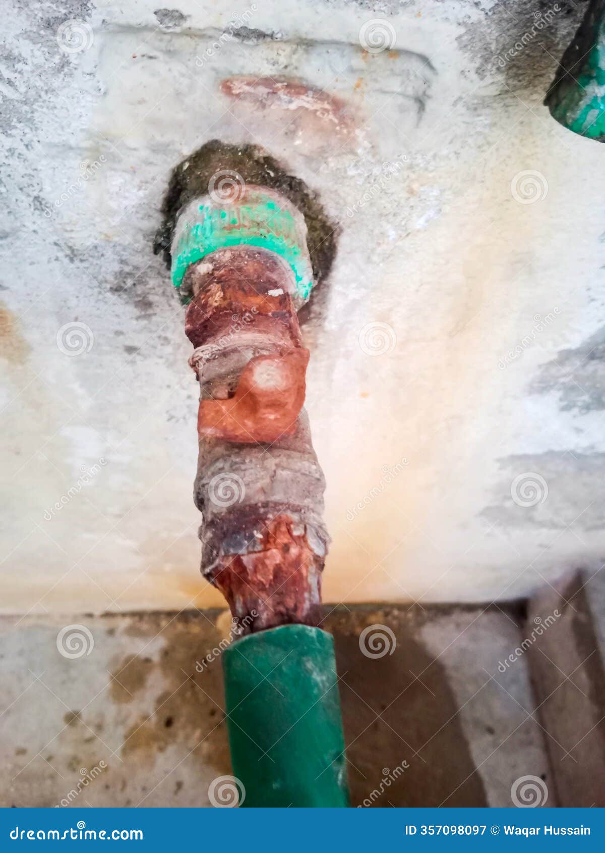 Rusty Broken Old Water Valve or Wall with Rustic and Plumbing Pipe ...