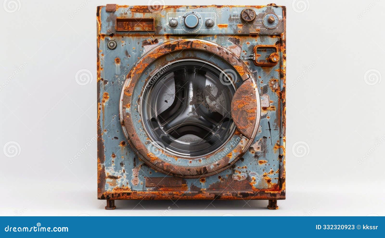 Rusty, Broken Washing Machine Evokes Nostalgia of the Past. Stock ...