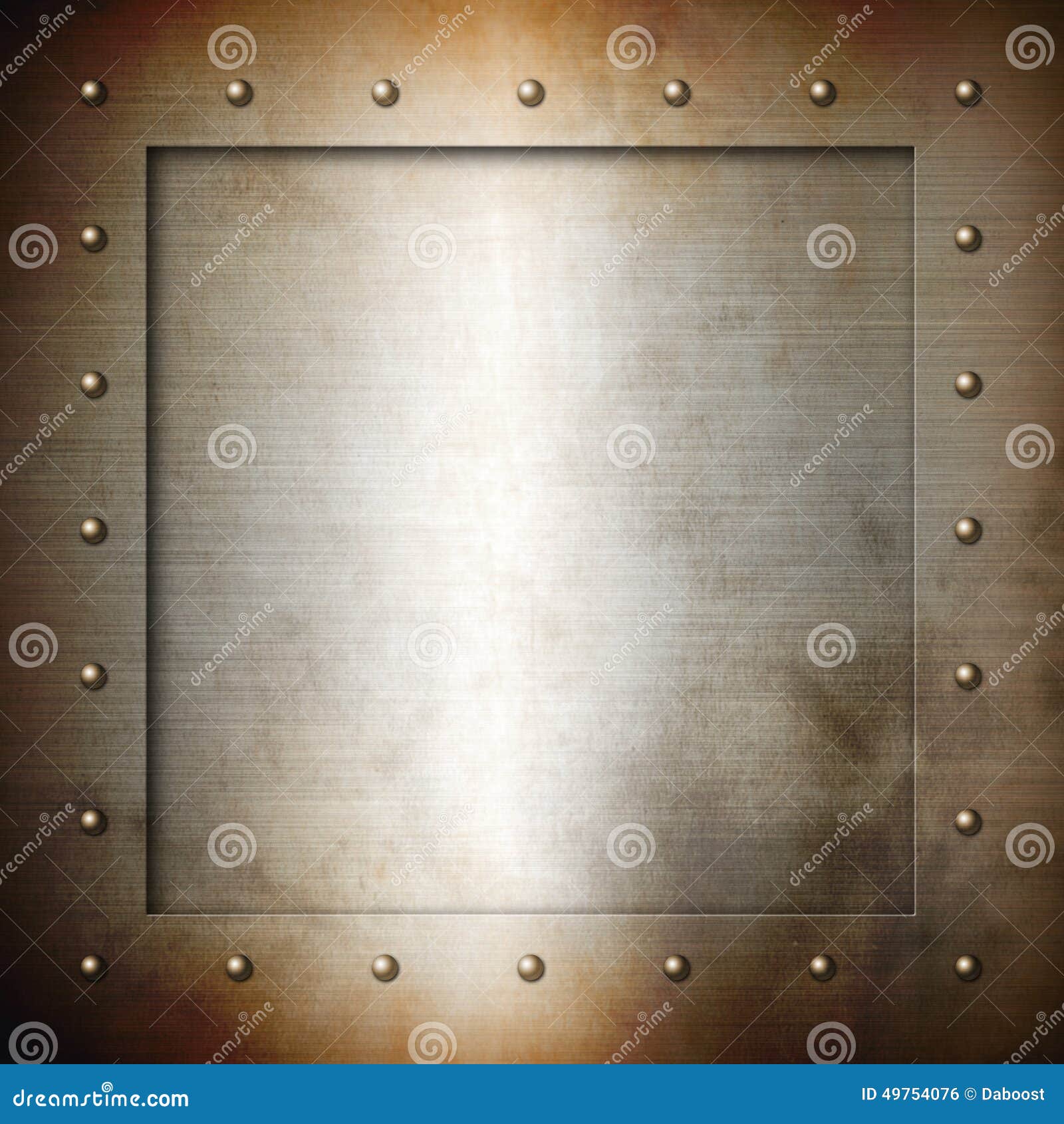 Rusty brushed Steel frame stock illustration. Illustration of panel ...