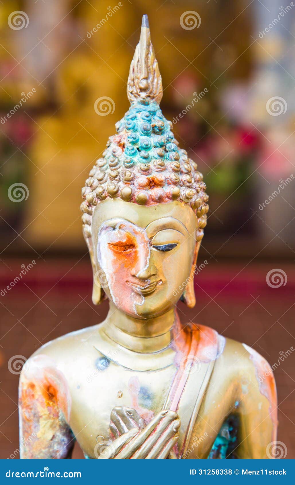 Rusty Buddha-beeld stock foto. Image of verering, tempel - 31258338