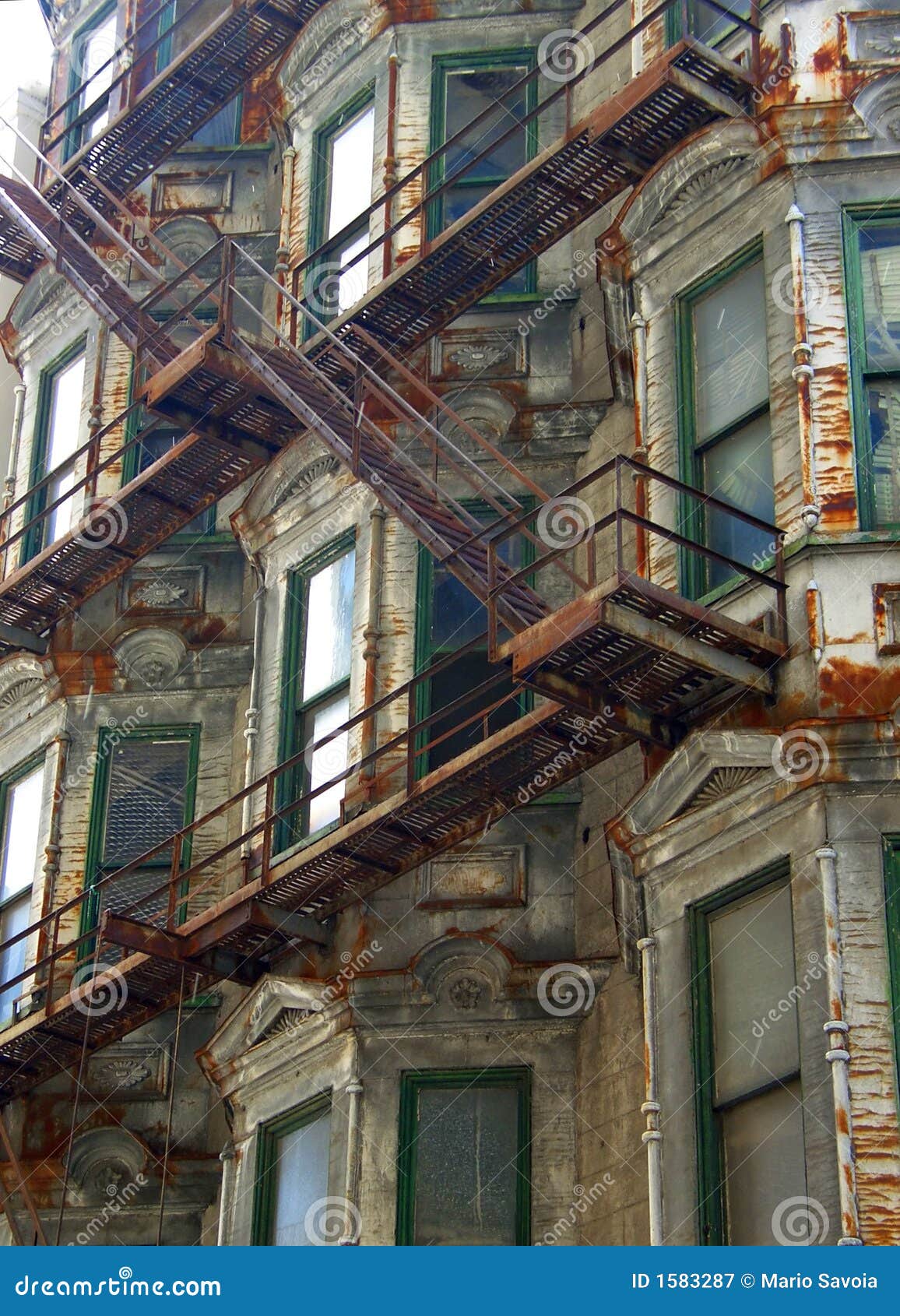 Rusty building stock image. Image of stairs, decadent - 1583287