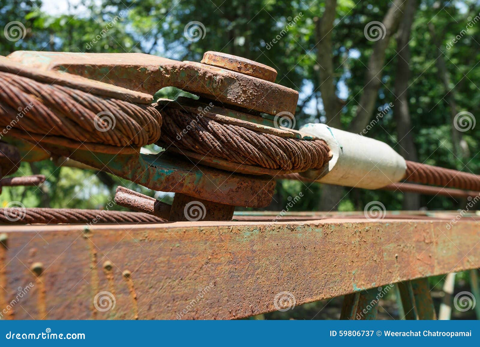 Rusty cable sling stock image. Image of outdoor, rust - 59806737