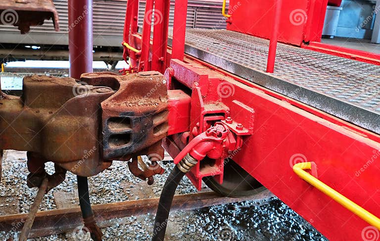 Rusty Caboose Coupling stock image. Image of antique - 162190921