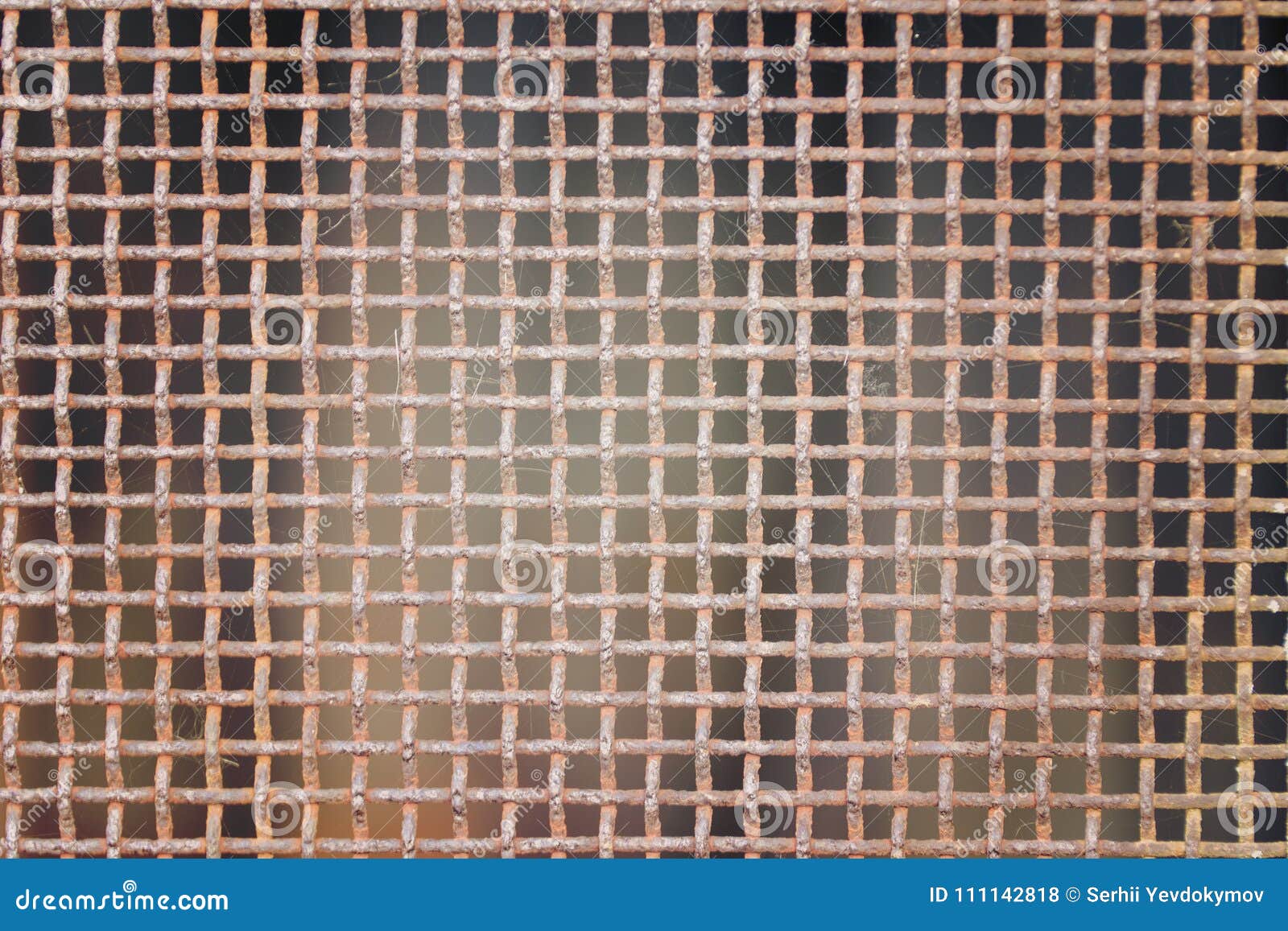 Rusty Cage Close Up. Blurred Background Stock Photo - Image of netting ...