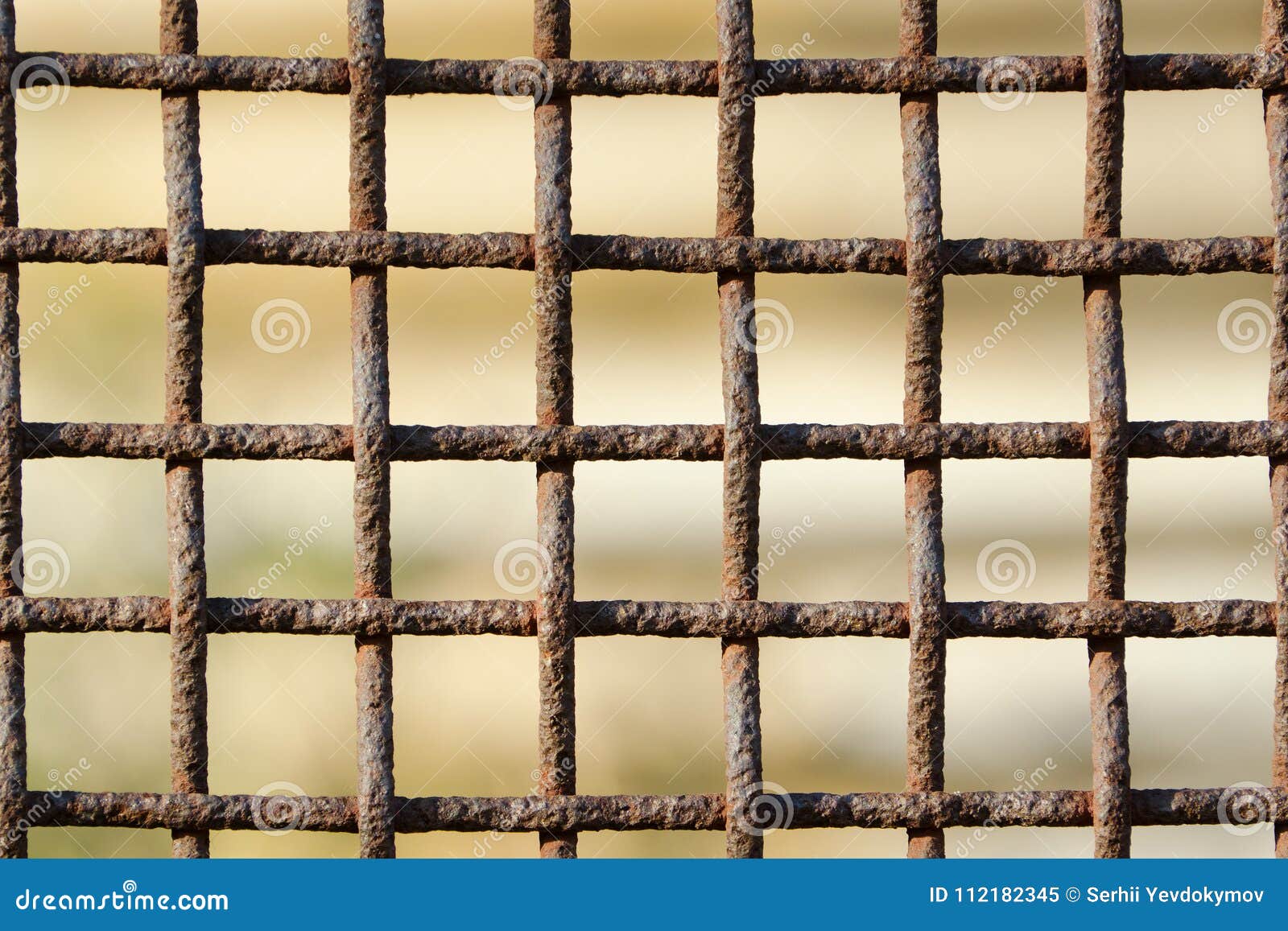 Rusty Cage Close Up. Blurred Background Stock Image - Image of grating ...