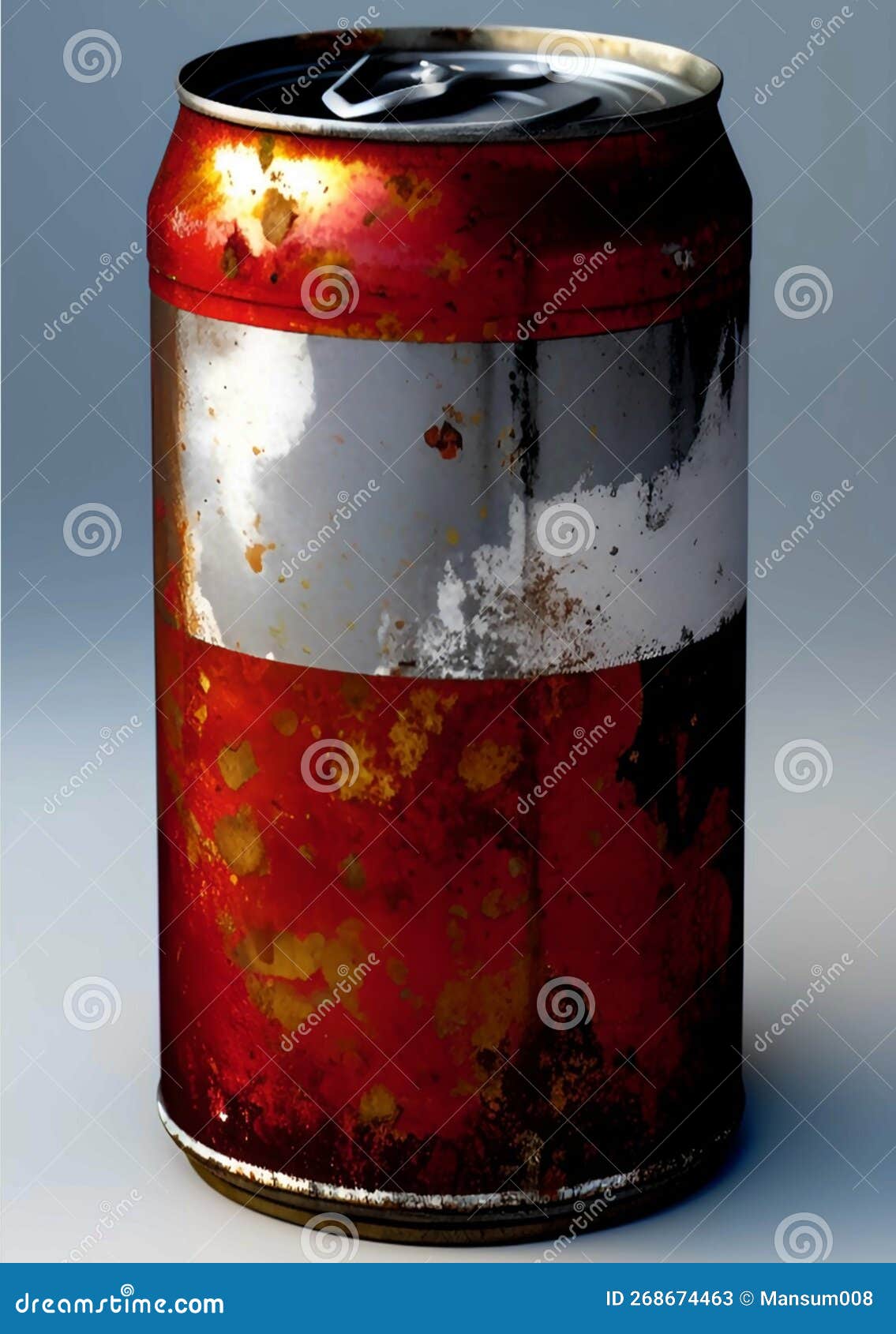 Rusty Can on the Ground, AI Generated Stock Illustration - Illustration ...