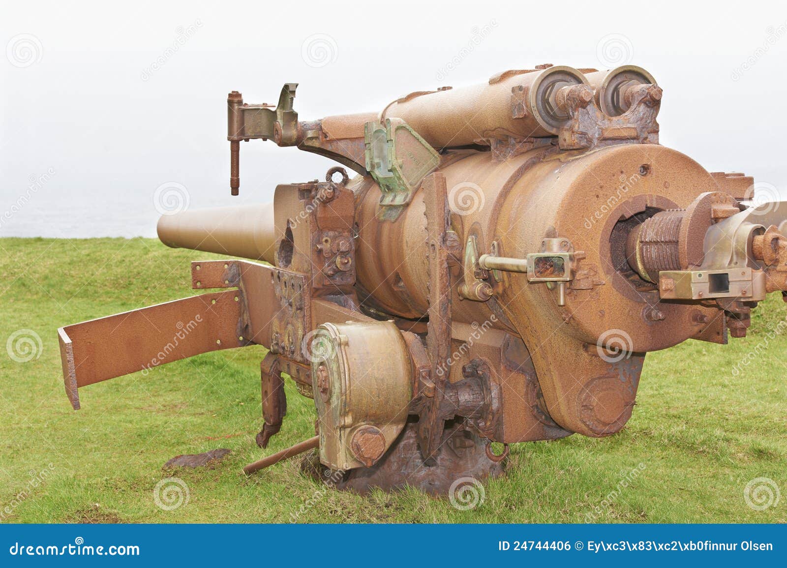 Rusty Cannon from the World War 2 Era Stock Photo - Image of power ...