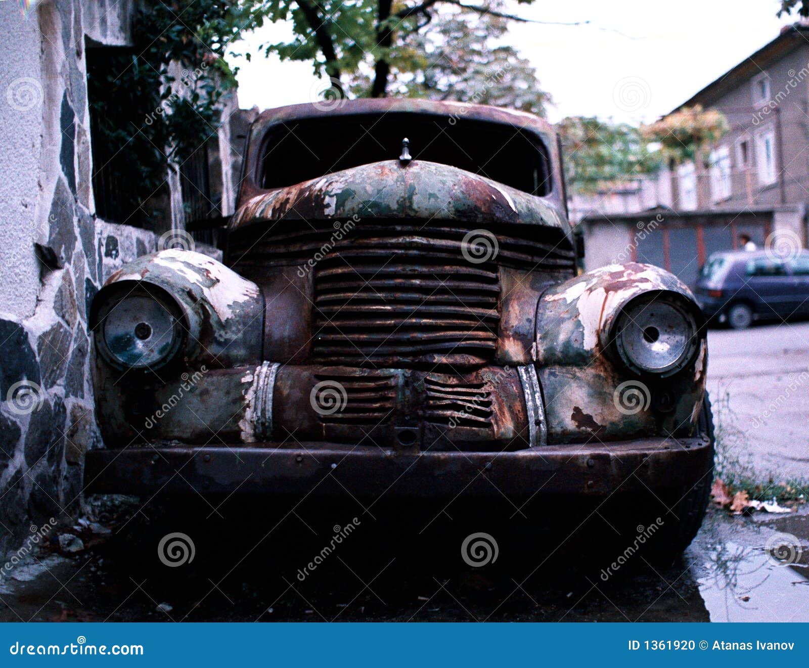 Rusty car stock photo. Image of headlamp, rust, bumper - 1361920