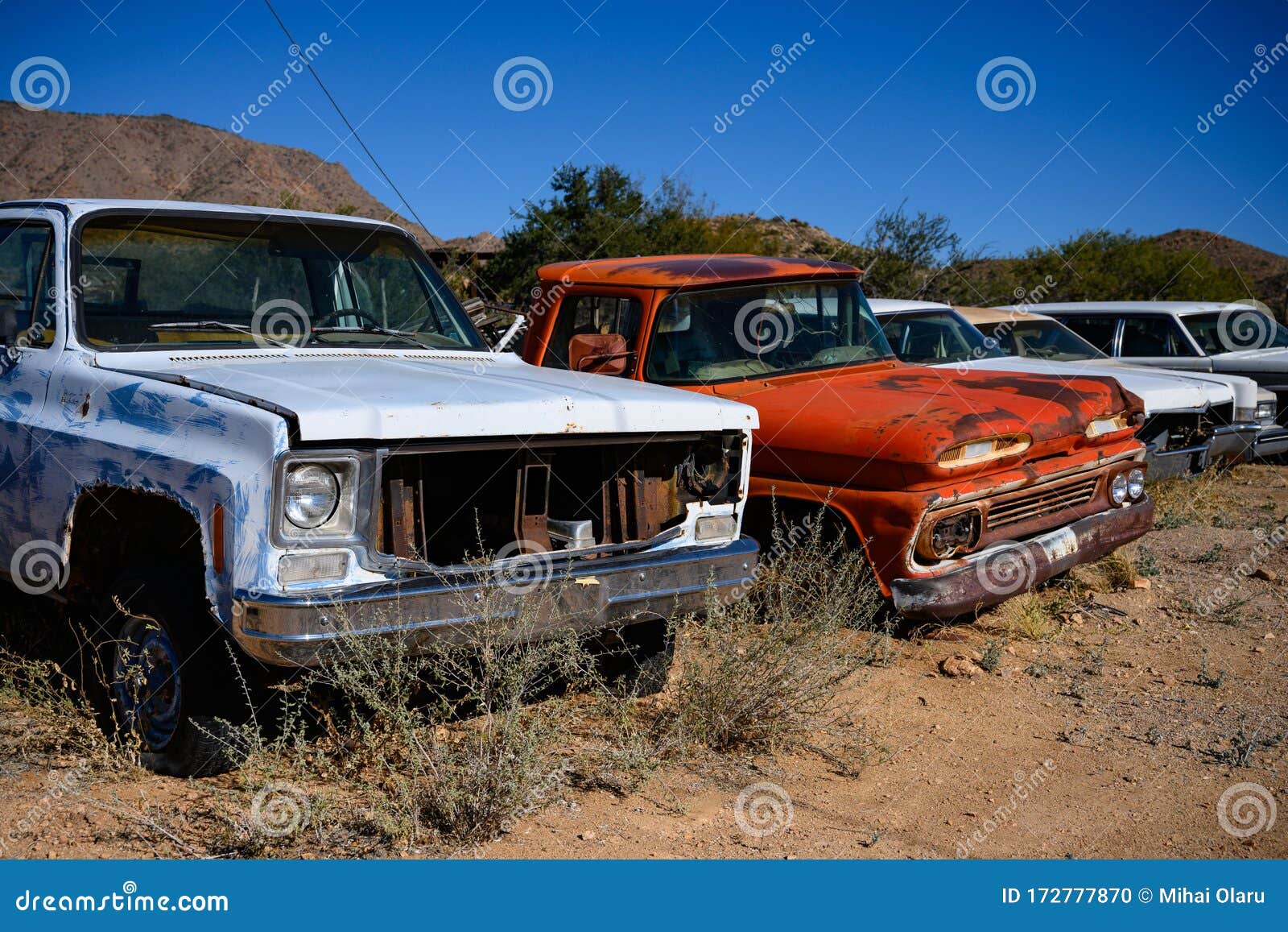 Rusty Car Abandoned on the Desert Stock Photo - Image of moai, rusty ...