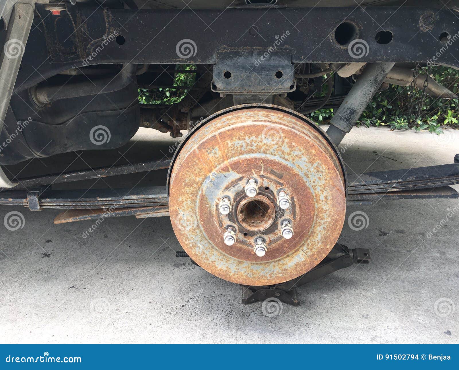 Rusty Car Axle without Wheel Stock Photo - Image of automobile, rusting ...