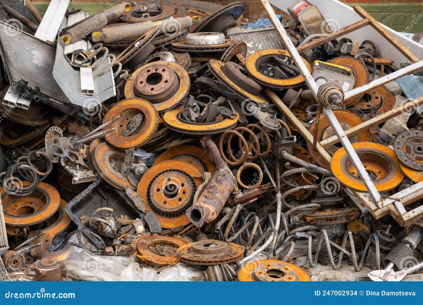 Rusty Car Parts. a Pile of Scrap Metal Stock Photo - Image of worn ...