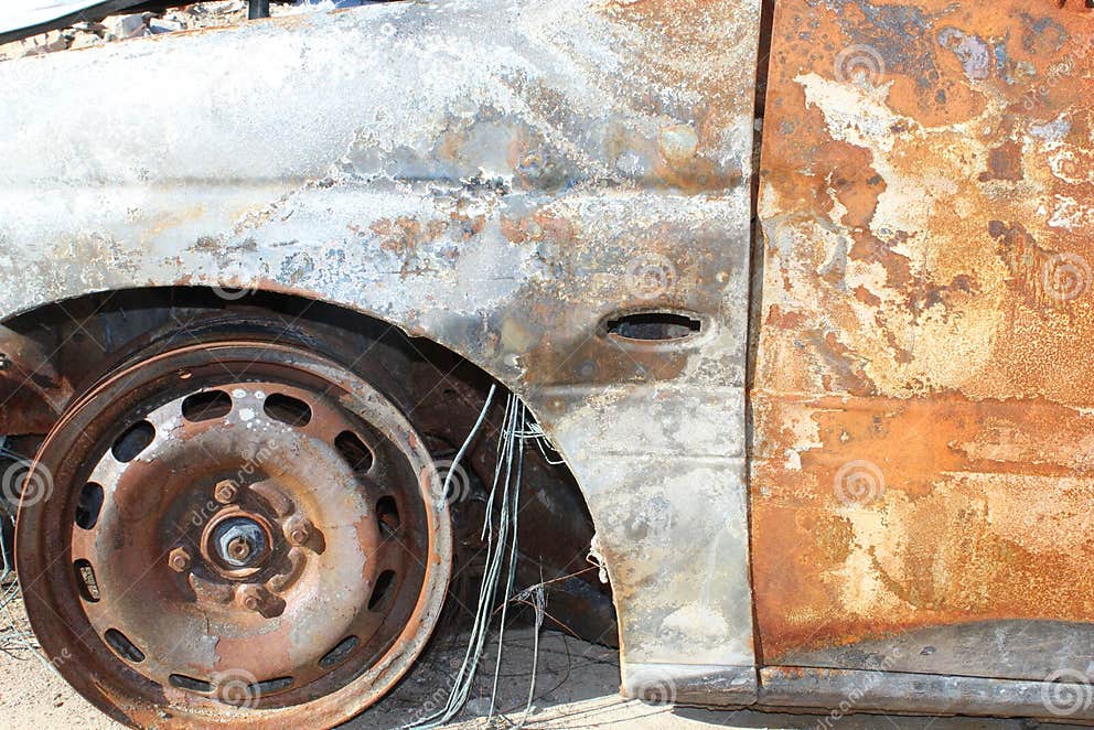 Rusty car stock image. Image of damaged, rust, chassis - 100404811