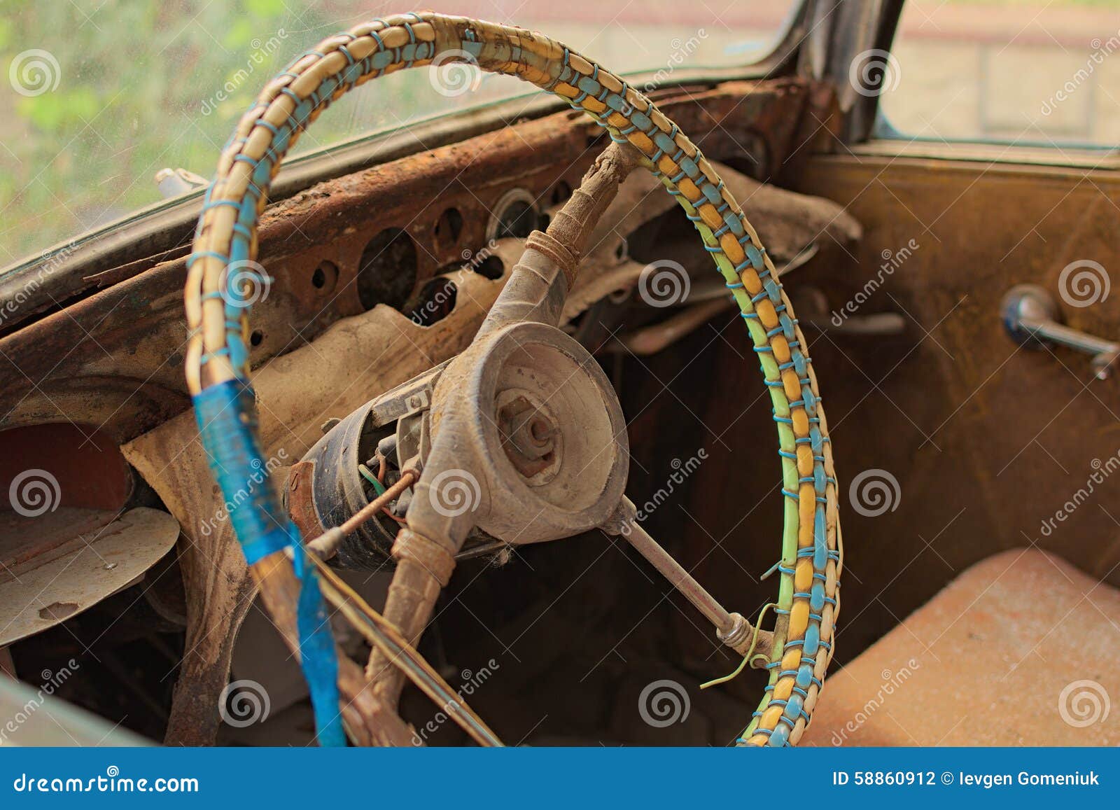 Rusty Car. Vehicle Interior. Stock Photo - Image of junk, rusty: 58860912