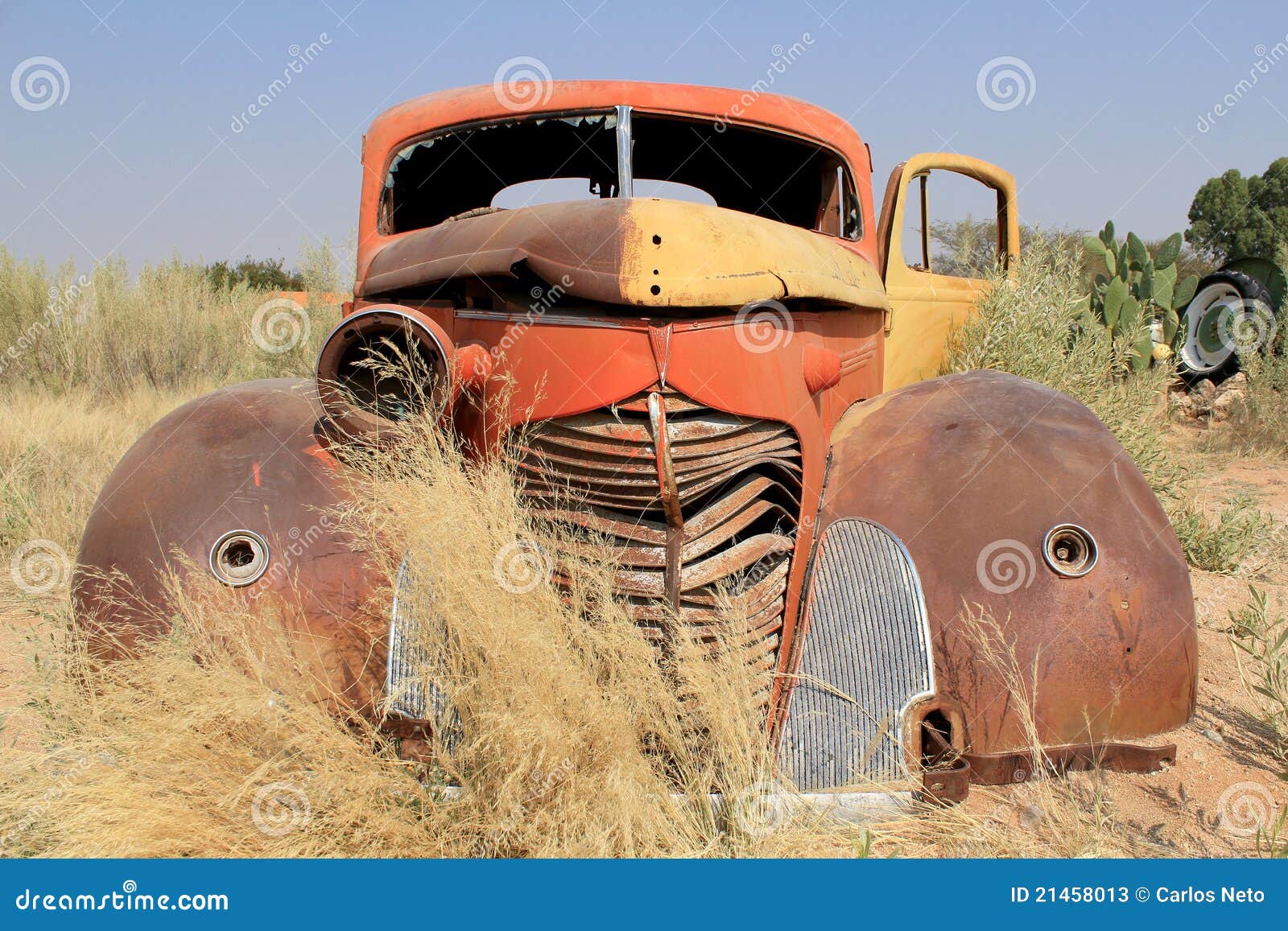 Rusty Car Wreck at Last Station in Namib Desert Stock Image - Image of ...