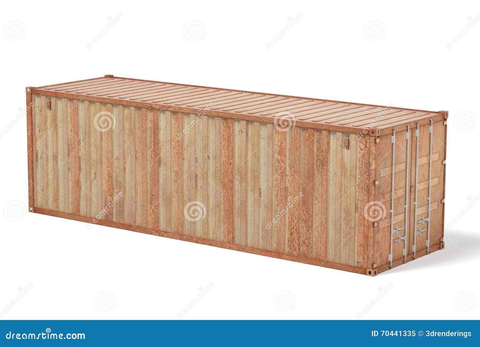 Rusty cargo container stock illustration. Illustration of commercial ...