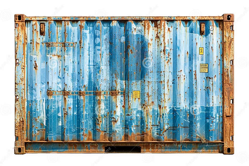 Rusty Cargo Container stock illustration. Illustration of import ...