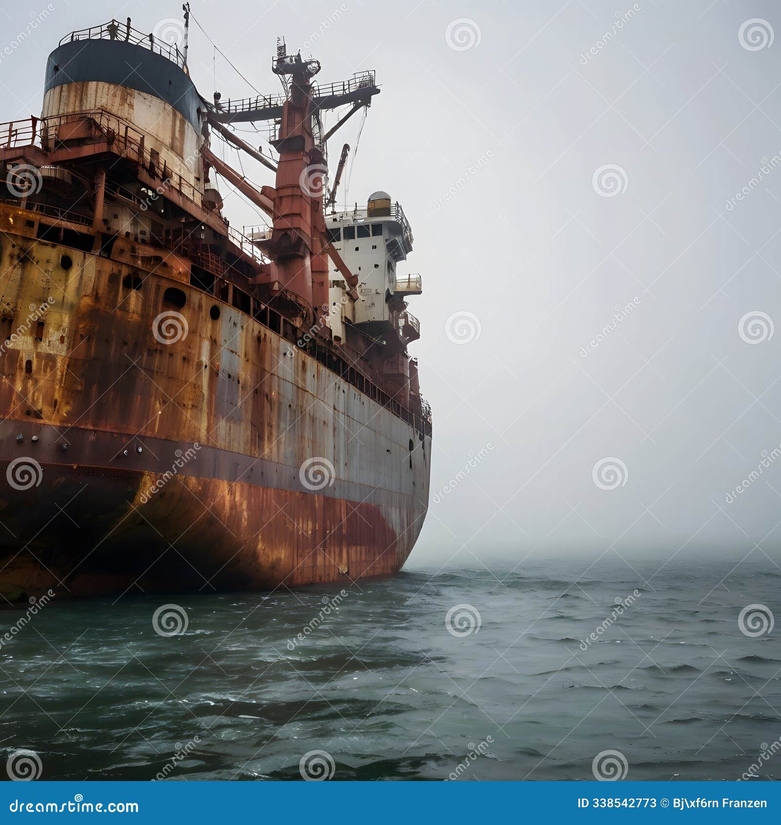Rusty Cargo Container Transport Ship Stock Illustration - Illustration ...