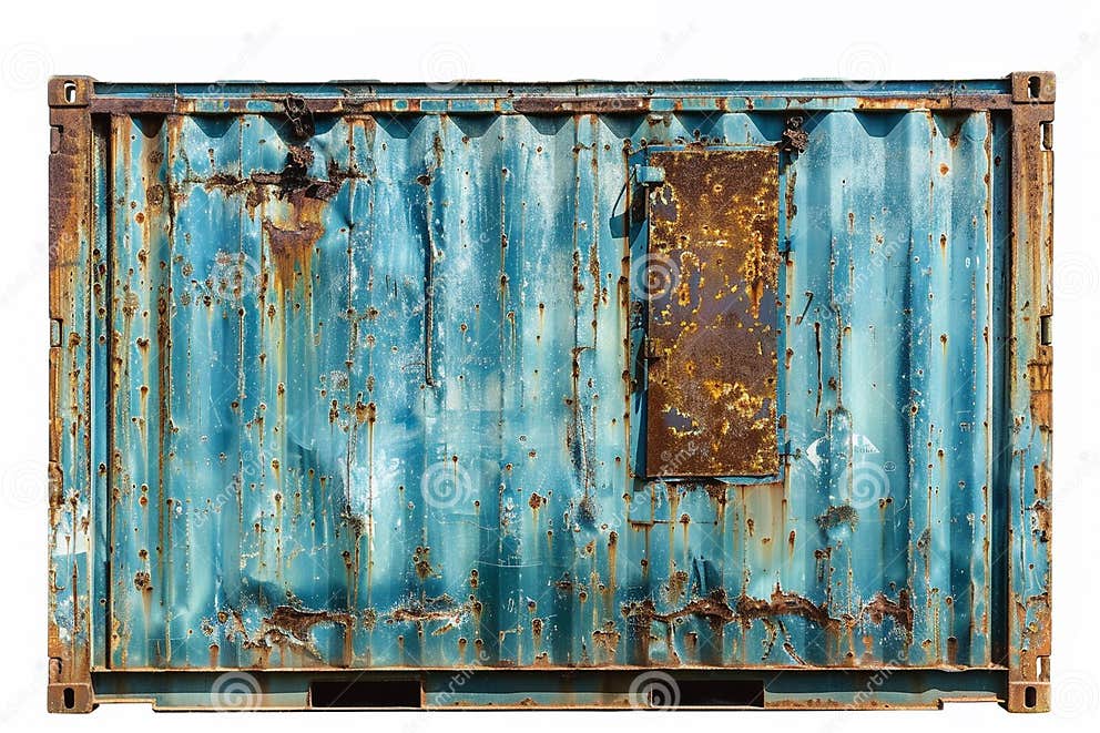 Rusty Cargo Container stock illustration. Illustration of abandoned ...