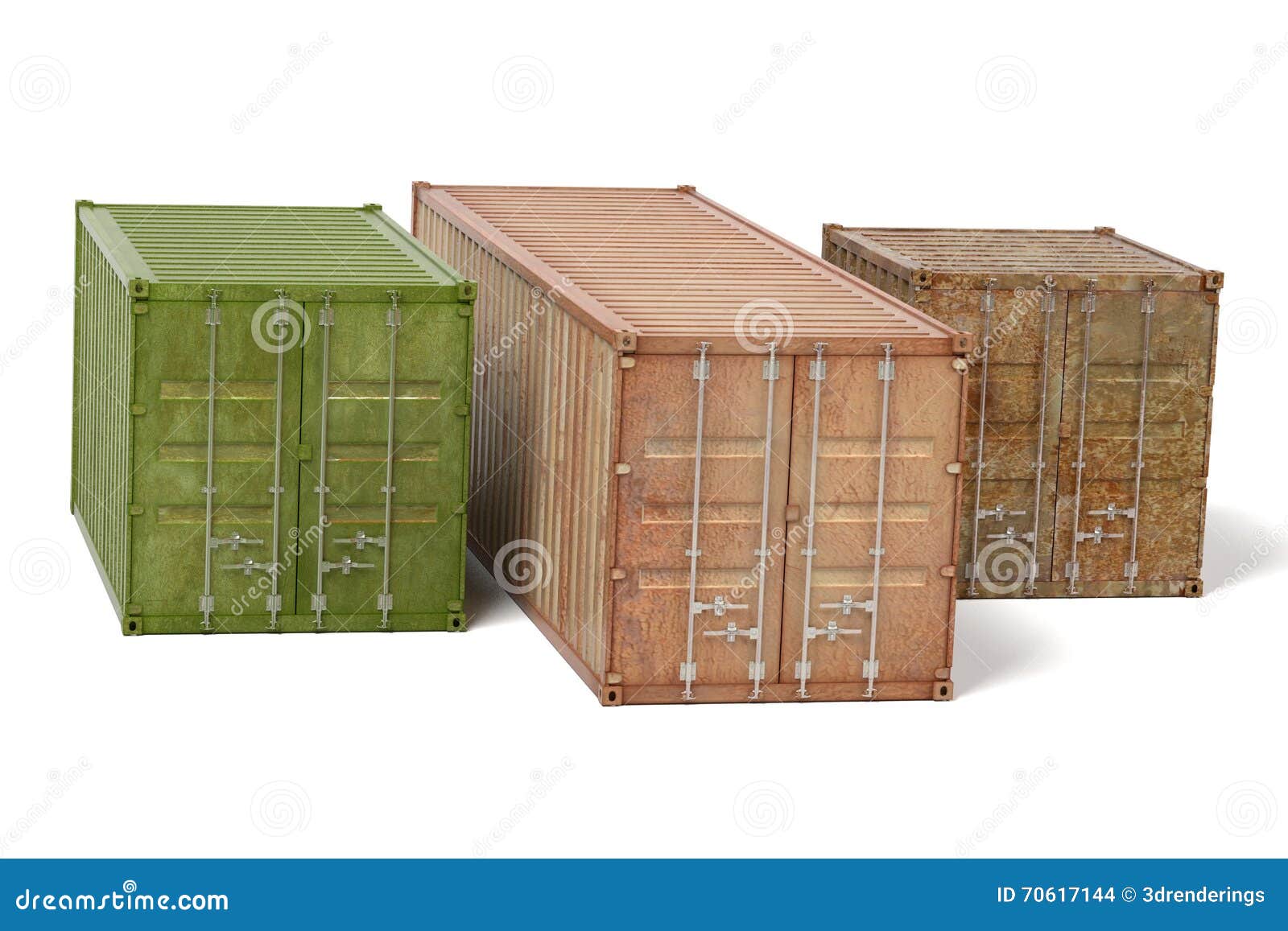 Rusty cargo containers stock illustration. Illustration of industrial ...