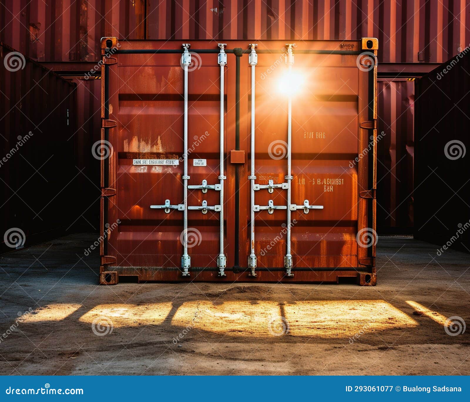 Rusty Cargo Shipping Contner Rusty Black Cargo Intermodal Contner ...