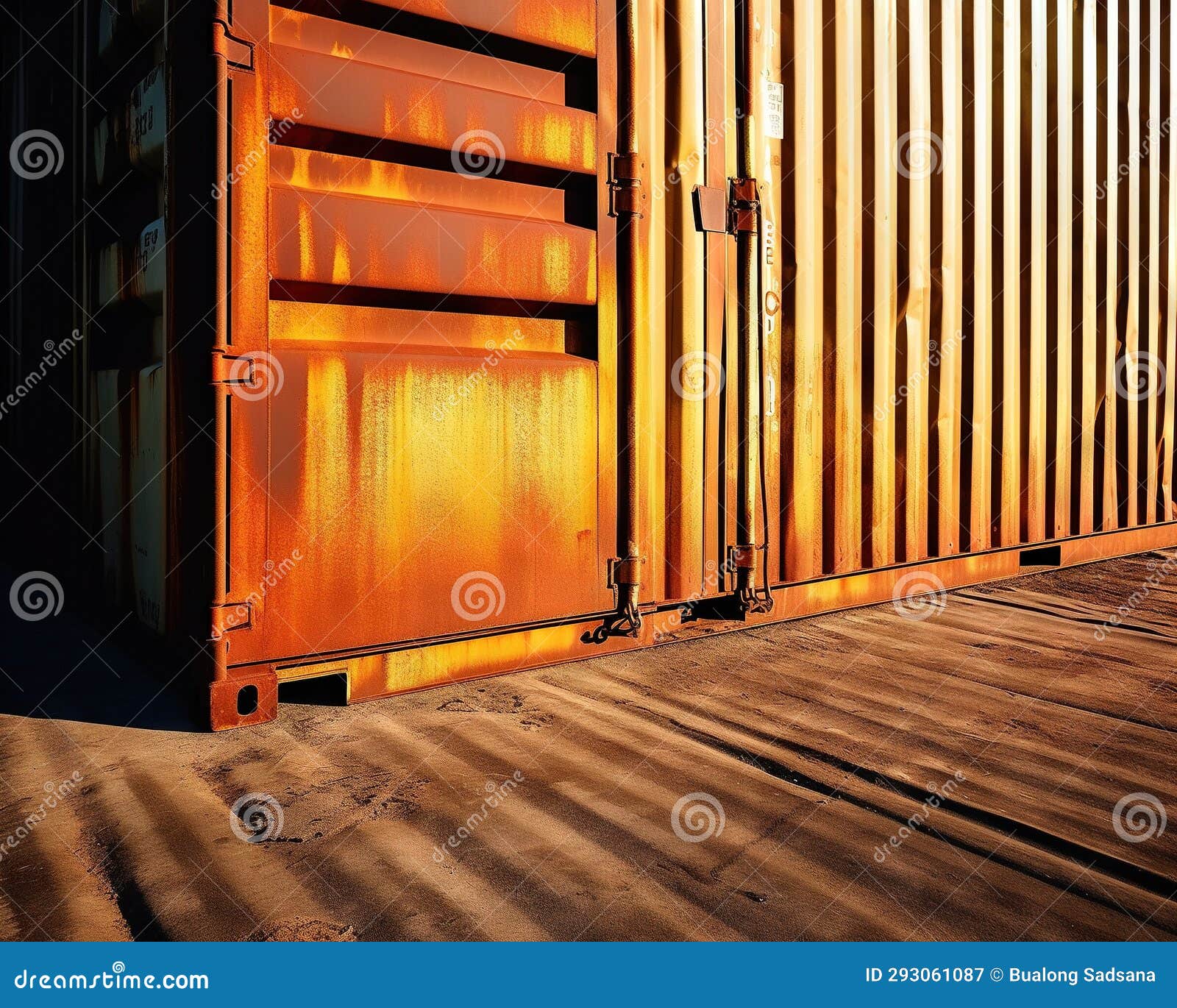 Rusty Cargo Shipping Contner Rusty Black Cargo Intermodal Contner ...