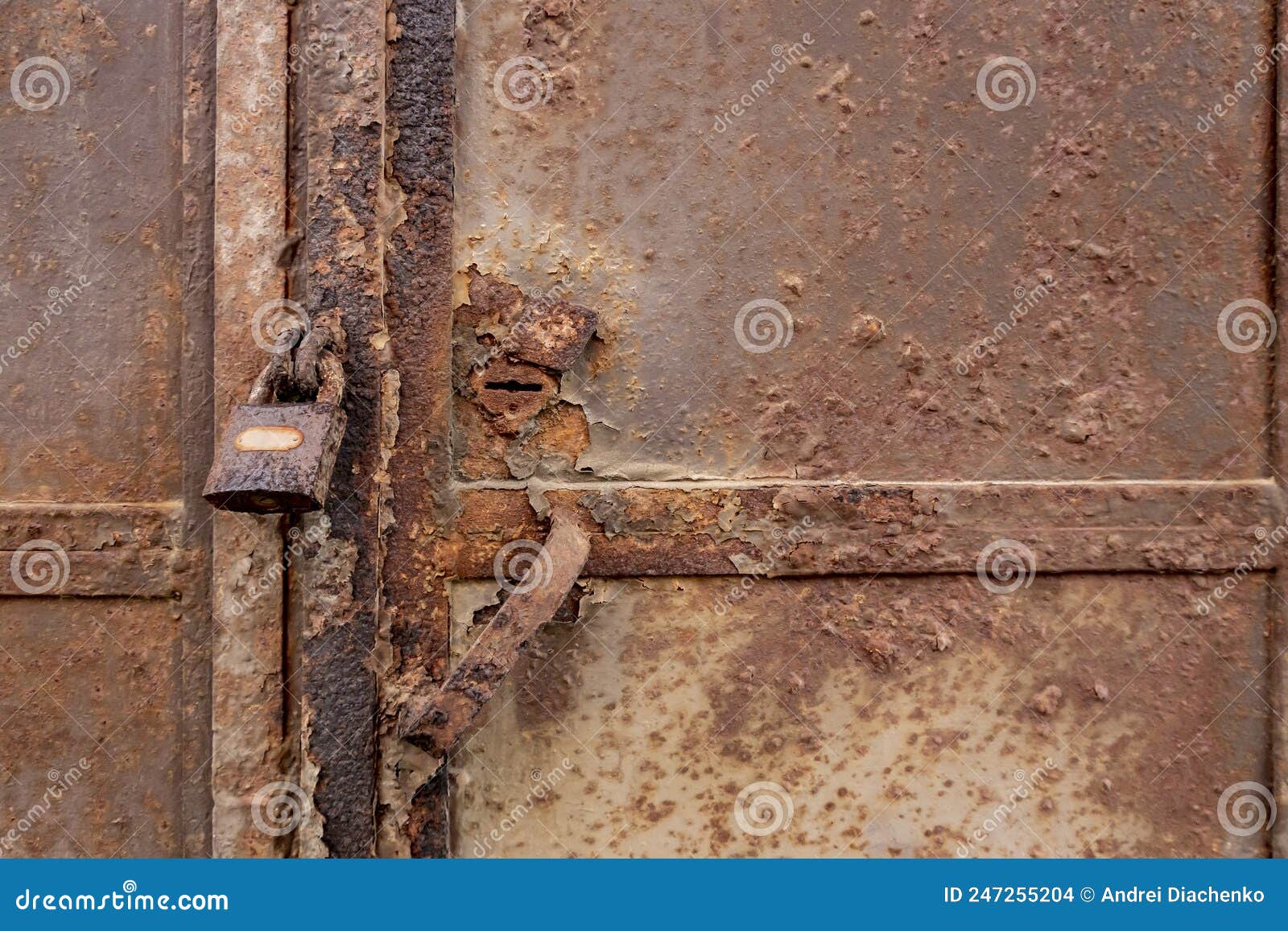 Old Rusty Castle On The Rusty Gate To The Cemetery, Closed Old Cemetery ...