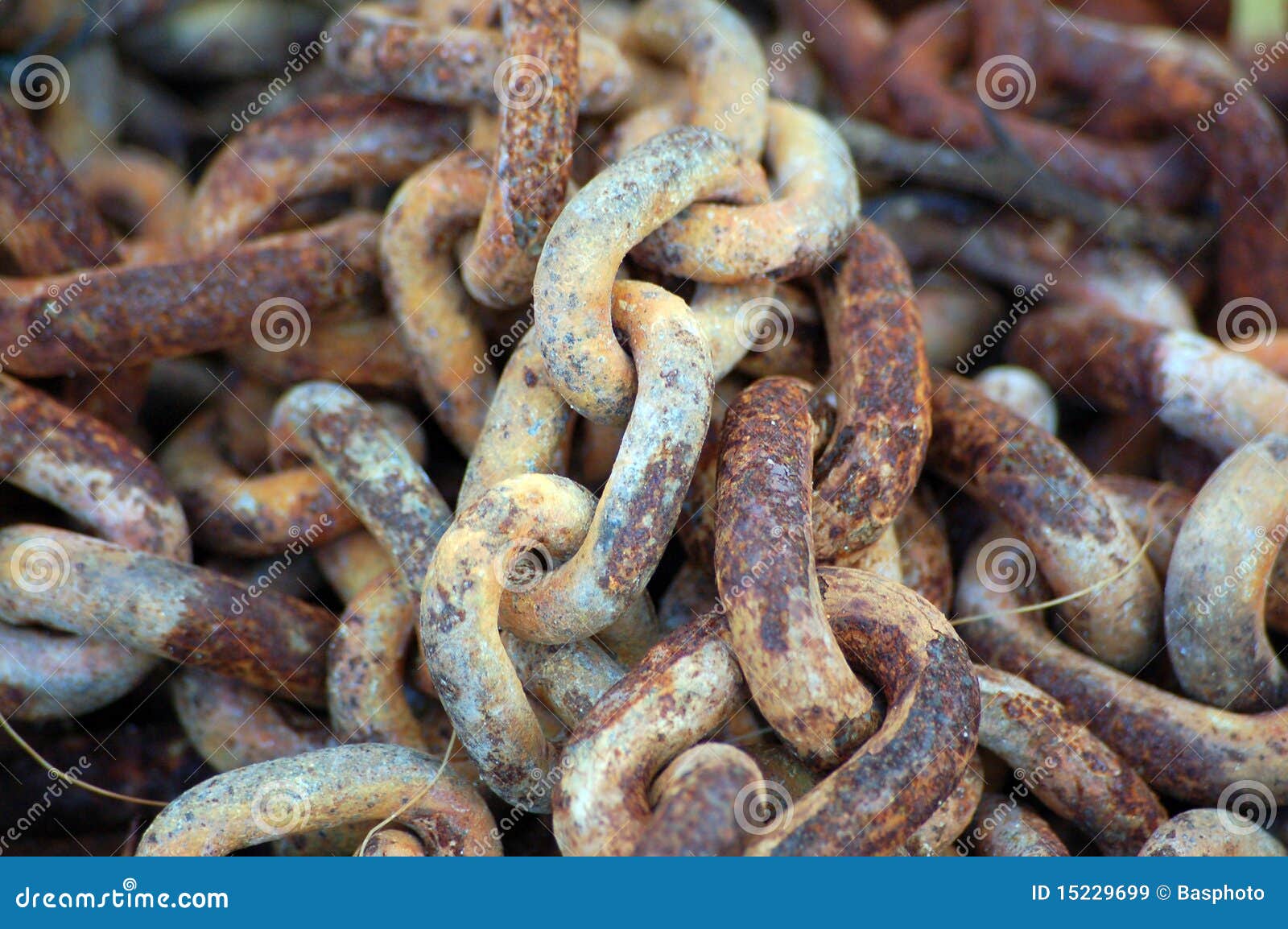 Rusty Chain stock image. Image of iron, weathered, horizontal - 15229699