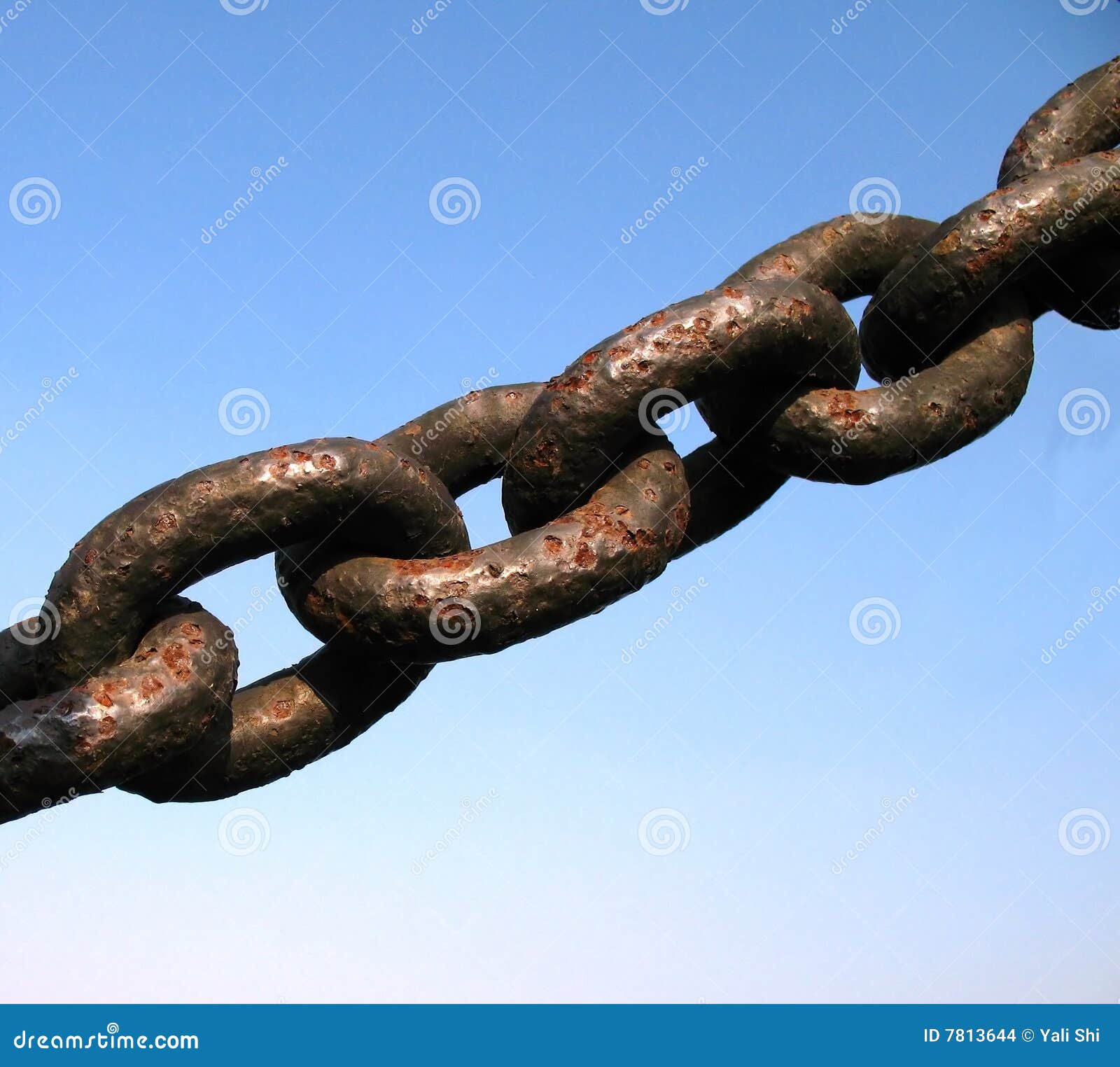 Rusty Chain stock photo. Image of blue, corrosion, rusty - 7813644
