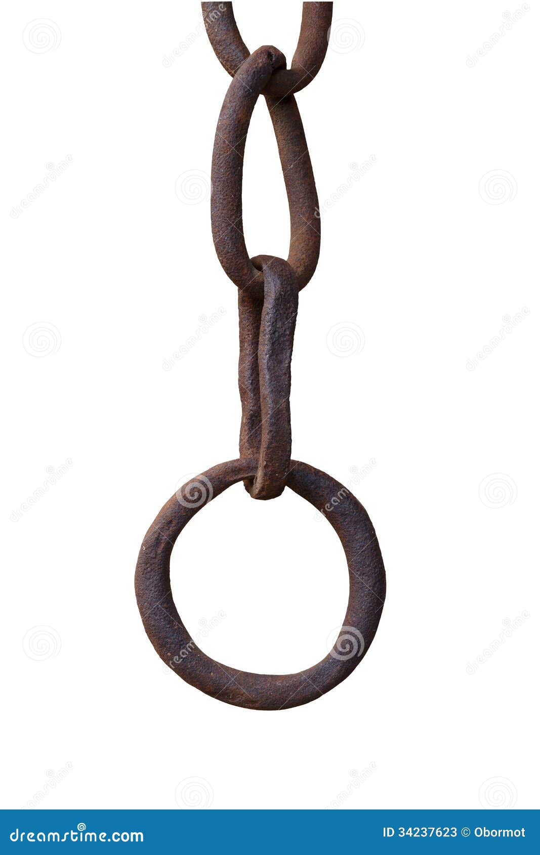Rusty chain stock image. Image of shackle, abstract, isolated - 34237623